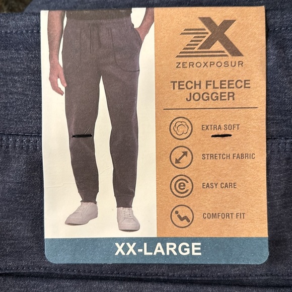 ZeroXposur | Pants | Nwt Zeroxposur Denim Blue Tech Fleece Jogger Size ...